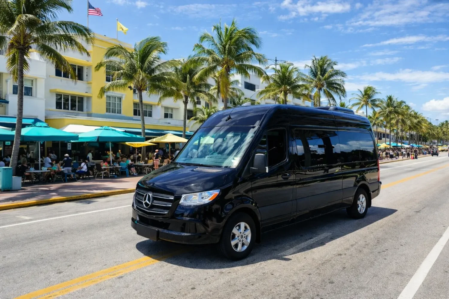 Mercedes Benz Sprinter con chofer en Miami por horas o servicio